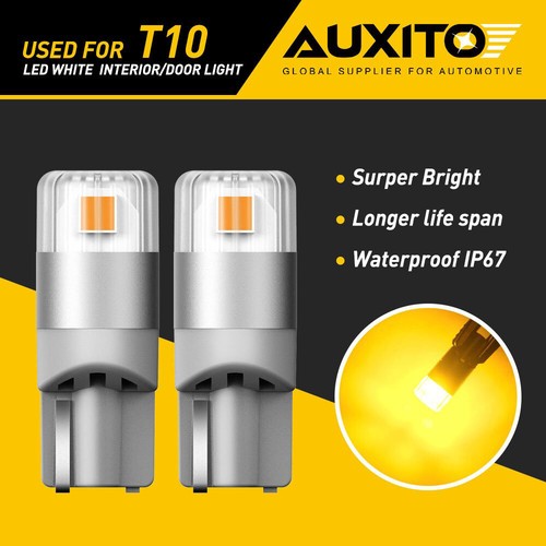2Pcs 12V 5W T10 194 168 158 W5W 240LM Amber LED Side Wedge Car Light ...