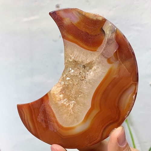 276G Natural striped agate, moon agate, energy healing | eBay