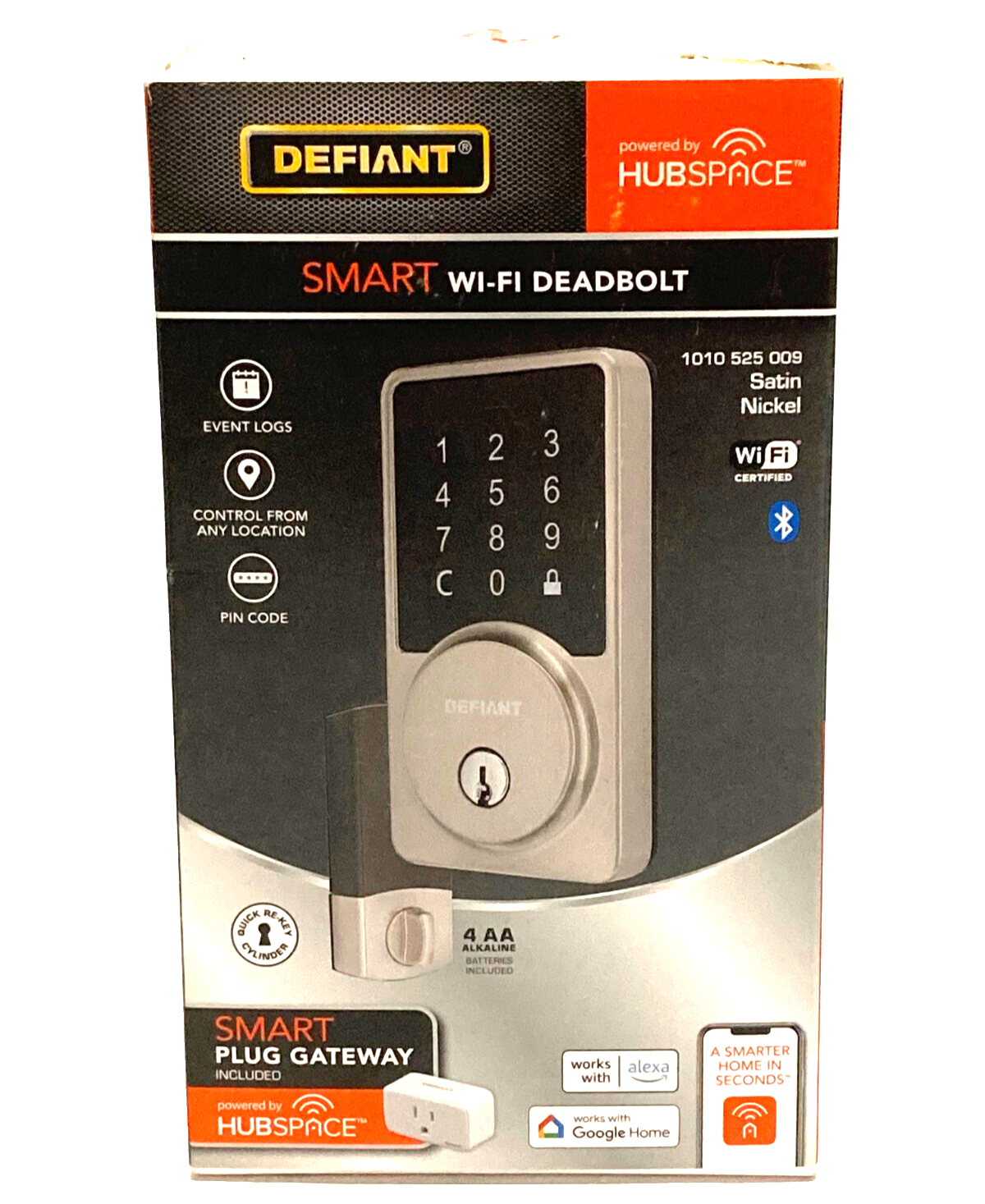 Defiant Smart Wifi Deadbolt Electronic Backlit Keypad Door Lock ...