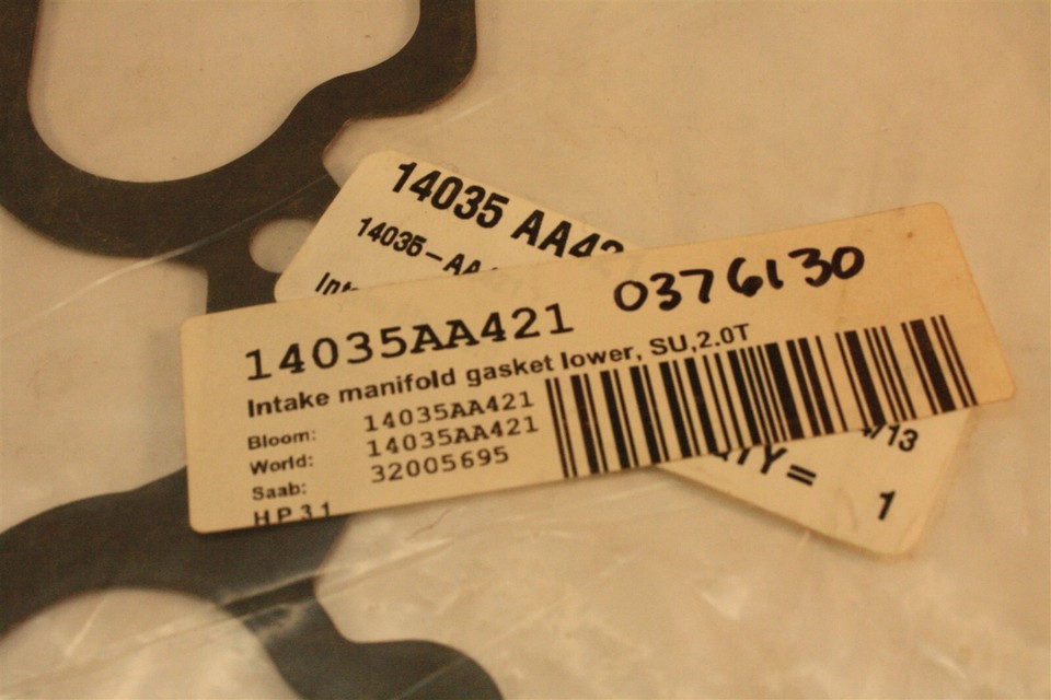Lower Intake Manifold Gaskets (2) 14035AA421 037-6130 for SUBARU 2.0 2. ...