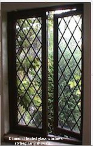 GENUINE. handcrafted Leaded glass Diamond windows | eBay