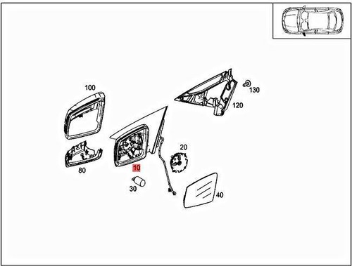 Genuine MERCEDES Cla C117 W117 X117 Coupe Wagon Mirror frame 1178101500 ...