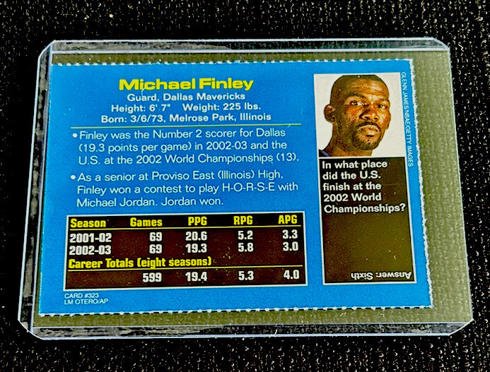 MICHAEL FINLEY RARE SPORTS ILLUSTRATED FOR KIDS SI 2003 DALLAS ...