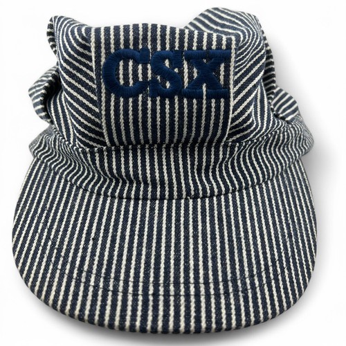 CSX Engineer Hat YOUTH Size Cotton Snap Back Cap Blue Train Rail ...