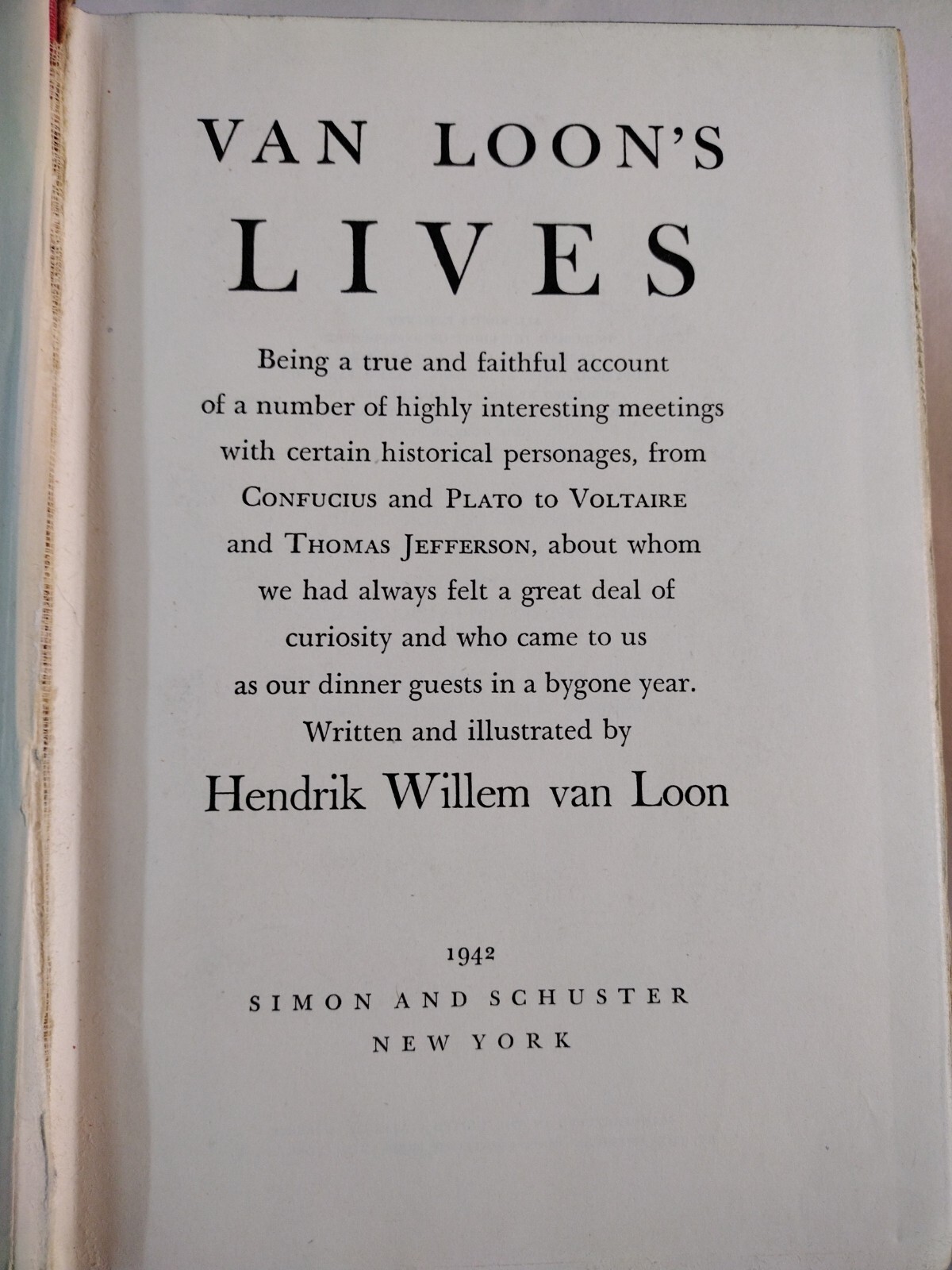 Van Loon's Lives by Hendrik Willem van Loon 1942 Hardcover Book | eBay