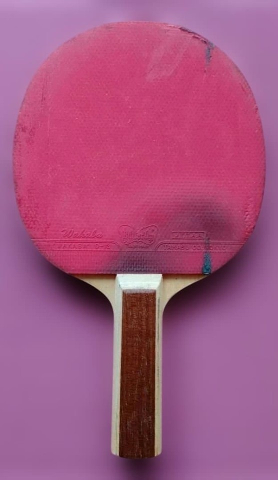 Tamasu Red Table Tennis Racket J.T.T.A.A. Certified Vintage Authentic ...