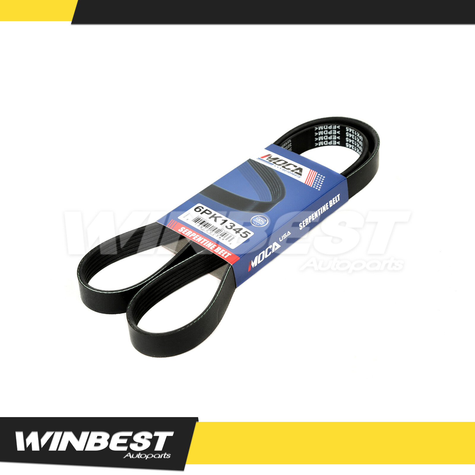 EPDM Serpentine Belt 6PK1345 for 94-04 Chrysler Dodge Ford Mercury ...