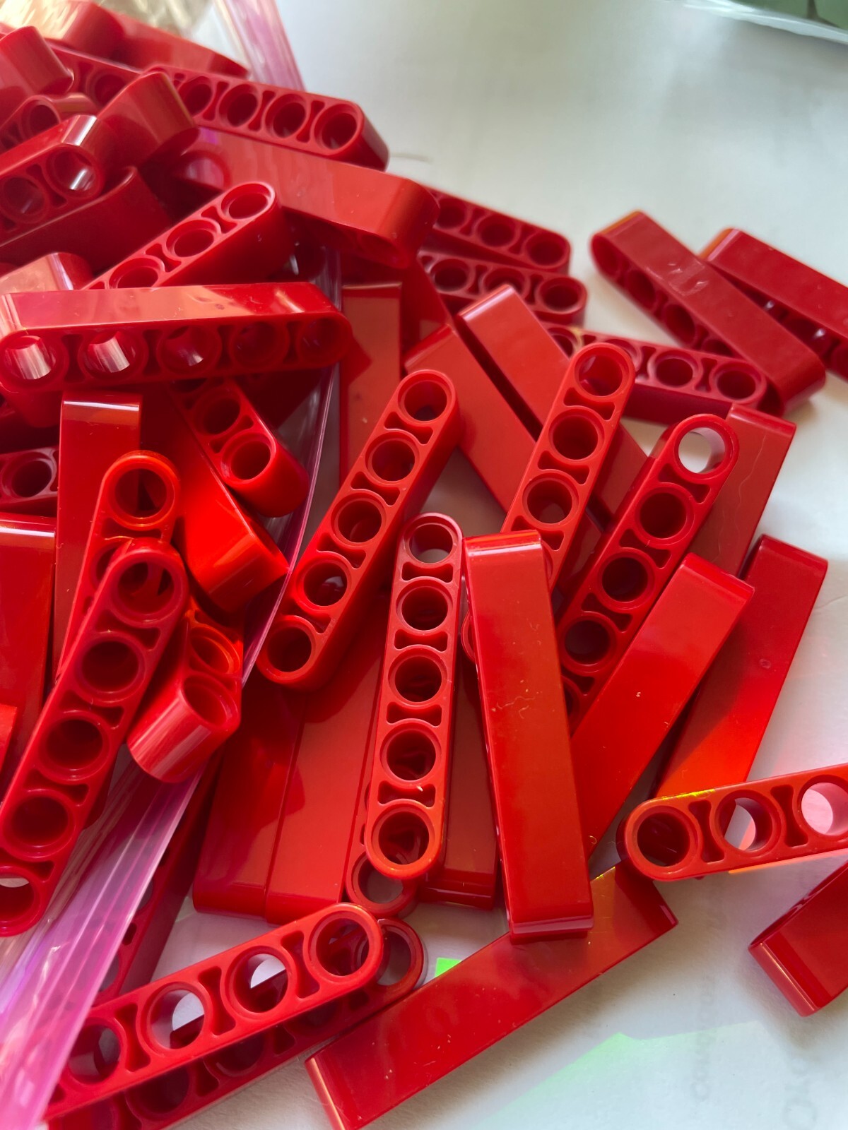 LEGO- NEW -#32316-RED-TECHNIC LIFTARM THICK/ 1 X 5 -20 PIECES | eBay