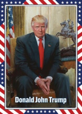 DONALD TRUMP CUSTOM ART CARD - SITTING | eBay