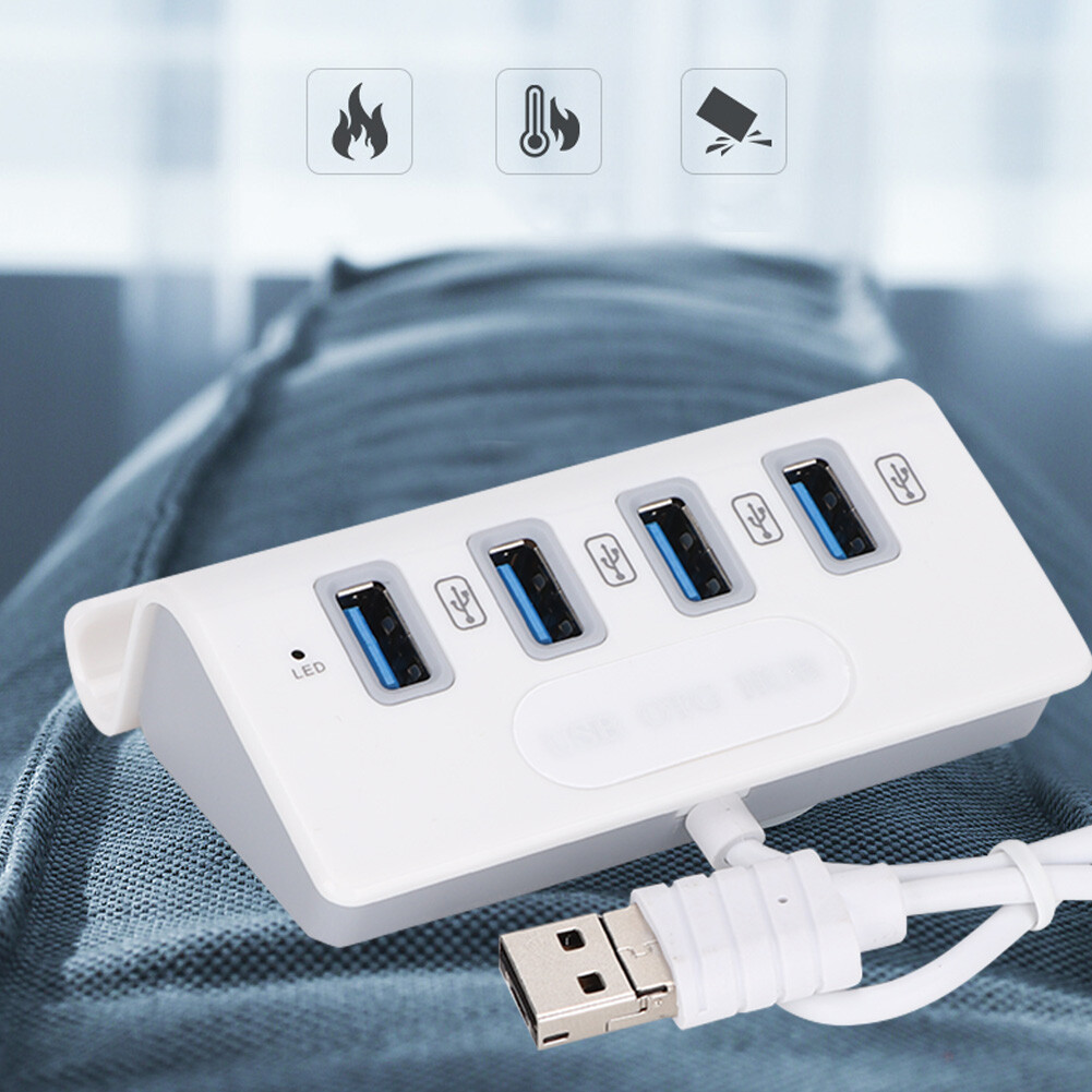 4 Port USB Hub Multiple Interfaces OTG Hub Adapter For Phone Tablet ...