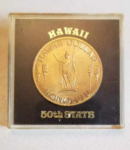 Aloha Coins Of Hawaii 50th State Dollar Waikiki Beach Do Diamond Head ...