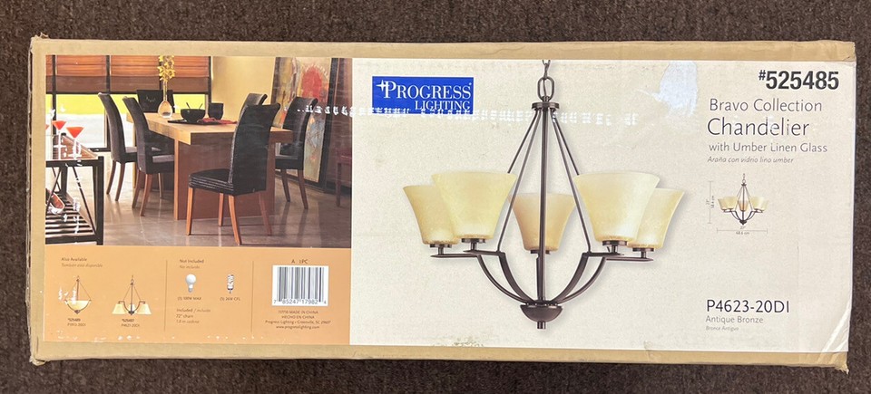 Progress Lighting Bravo Collection P4623-20DI Antique Bronze 5 Light ...
