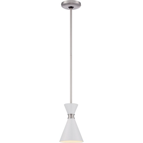 George Kovacs P1821-44F OPEN BOX Conic Mini Pendant Glitter Gloss White ...
