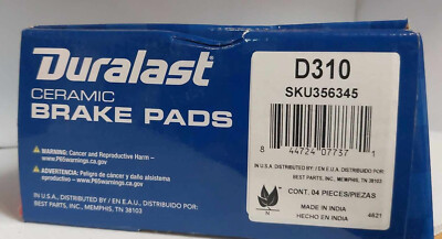 Duralast D310 Semi-Metallic Brake Pads - Fits: Ford Fairmont / LTD ...
