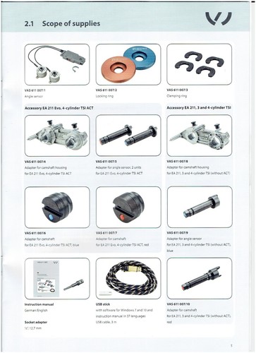 VAS 611007 + VAS 611 007/19 Electronic Measuring System - Camshaft Position | eBay