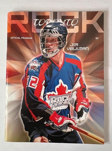 Toronto Rock NLL Lacrosse - 2004 Game Program - Captain JIM VELTMAN ...