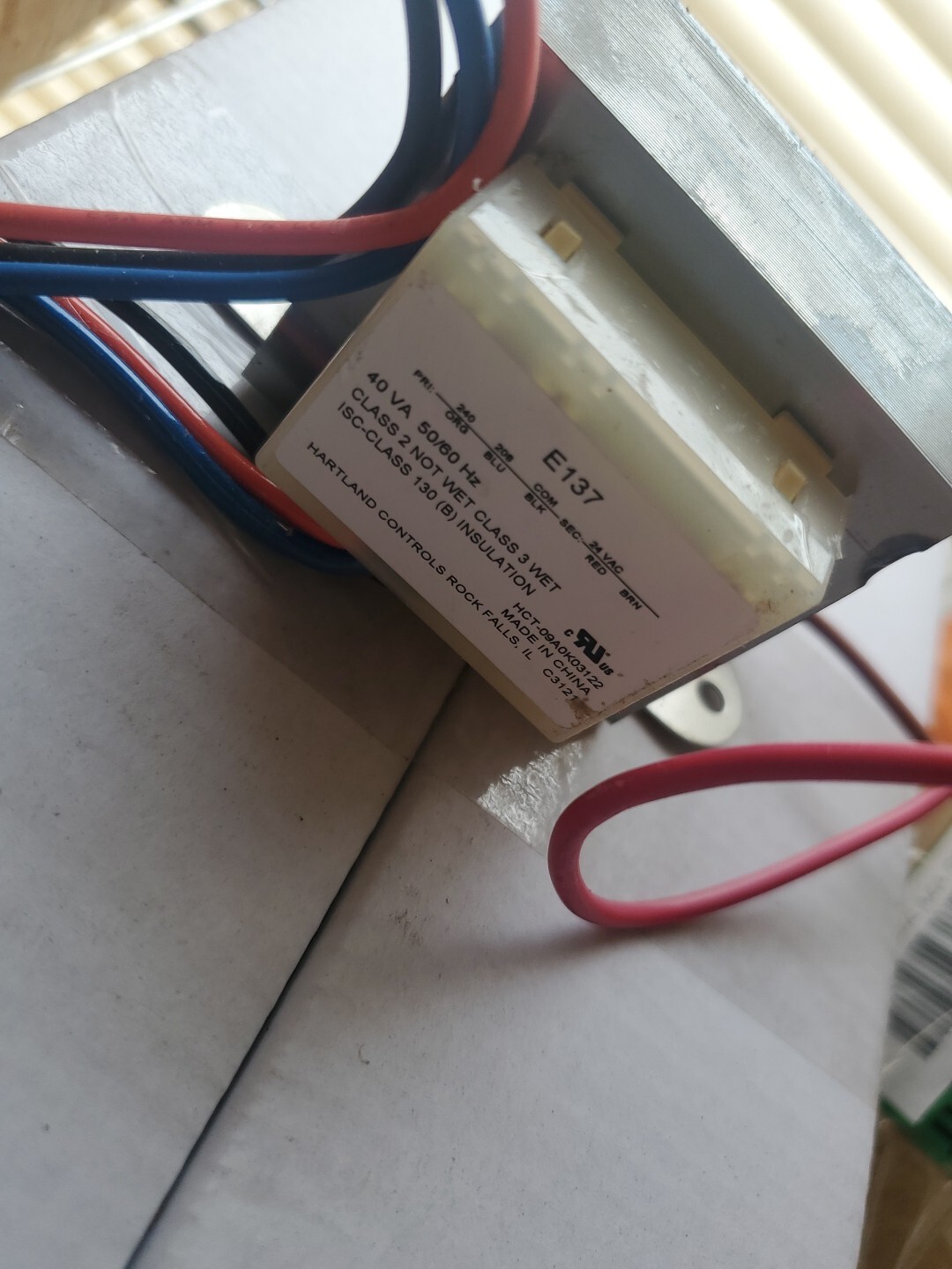 E137 208/240V Transformer 24V 40VA HCT 09A0K03122 NEW | eBay