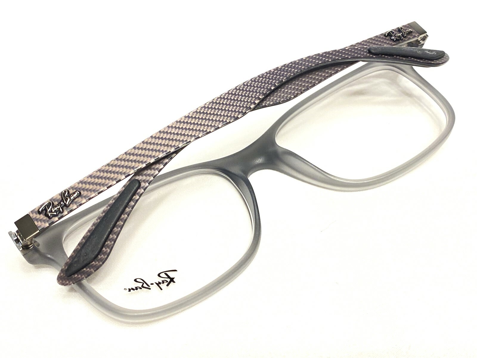 NEW Ray Ban RB8903 5244 Mens Gray/Brown Carbon Fiber Eyeglasses Frames ...