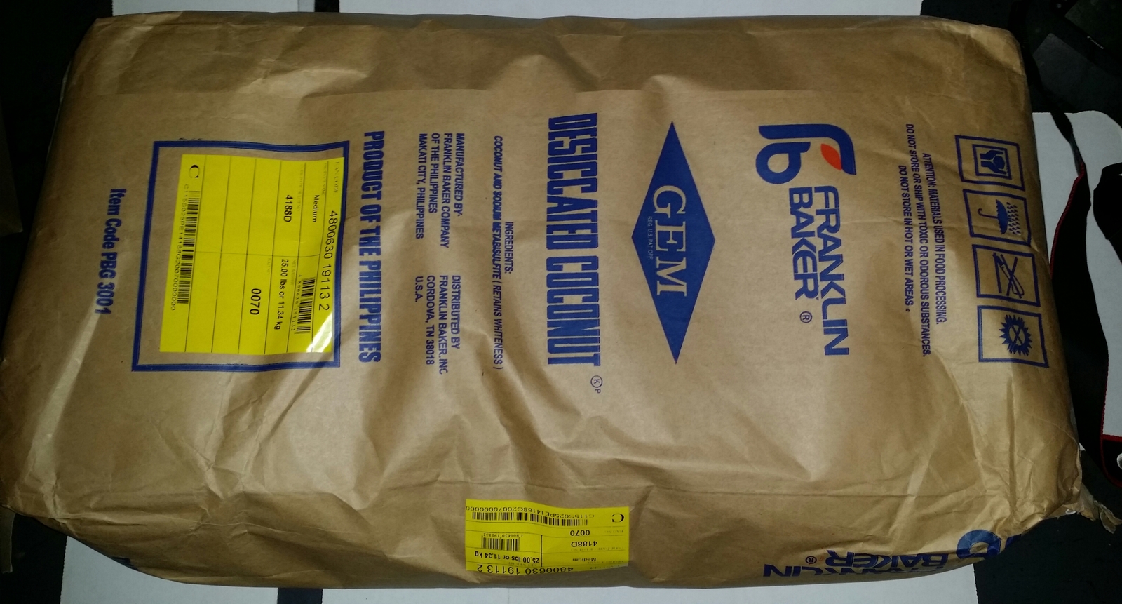 Unsweetened Medium Desiccated Coconut, Bulk Pack (25 lbs, 1 Pack) | eBay