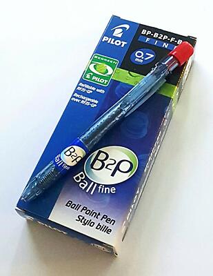 Pilot Begreen B2P Ball Pen Recycled Retractable 0.7mm Tip - Red ( Box ...