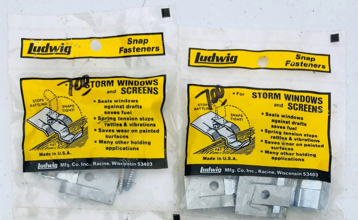 Ludwig Mfg Co Snap Fastners for Screen and Storm Windows Clip 4 Pack ...
