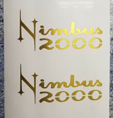 2 x Nimbus 2000 - Harry Potter broomstick sticker decal movie film ...