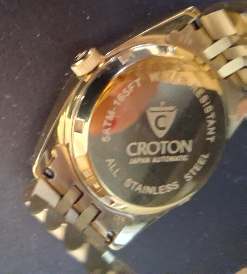 RARE Vintage Croton (Japan) Six Diamond Automatic President Cyclops ...