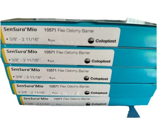 10 (2 Boxes Of 5)Sensura Mio 10571 Coloplast Flex Ostomy Barrier New ...