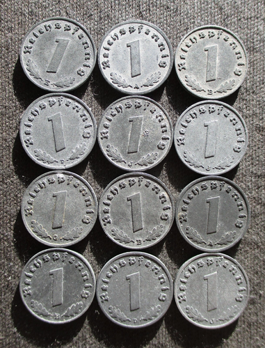 LOT OF AUTHENTIC OLD COINS OF THIRD REICH NAZI GERMANY (1940-1944 ...
