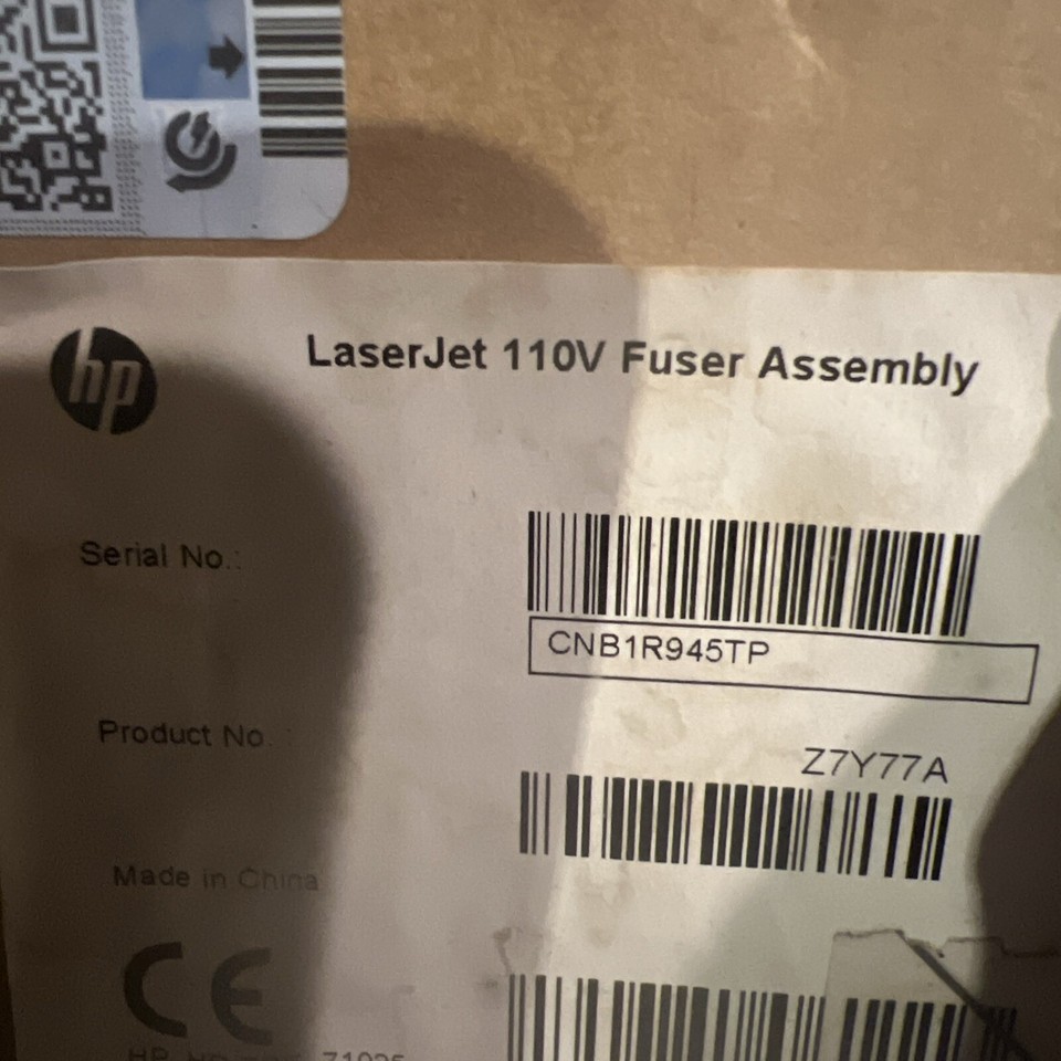 110v HP LaserJet FUSER Assembly Z7Y77A | eBay