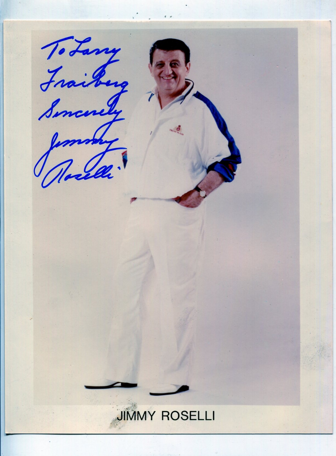 Jimmy Roselli-Autographed-8x10-Color-Still | eBay