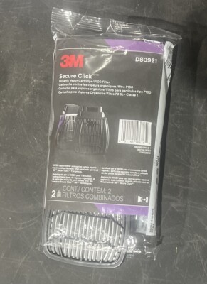3M Secure Click Multi-Gas/Vapor Cartridge/Filter P100 D809261 2PK | eBay