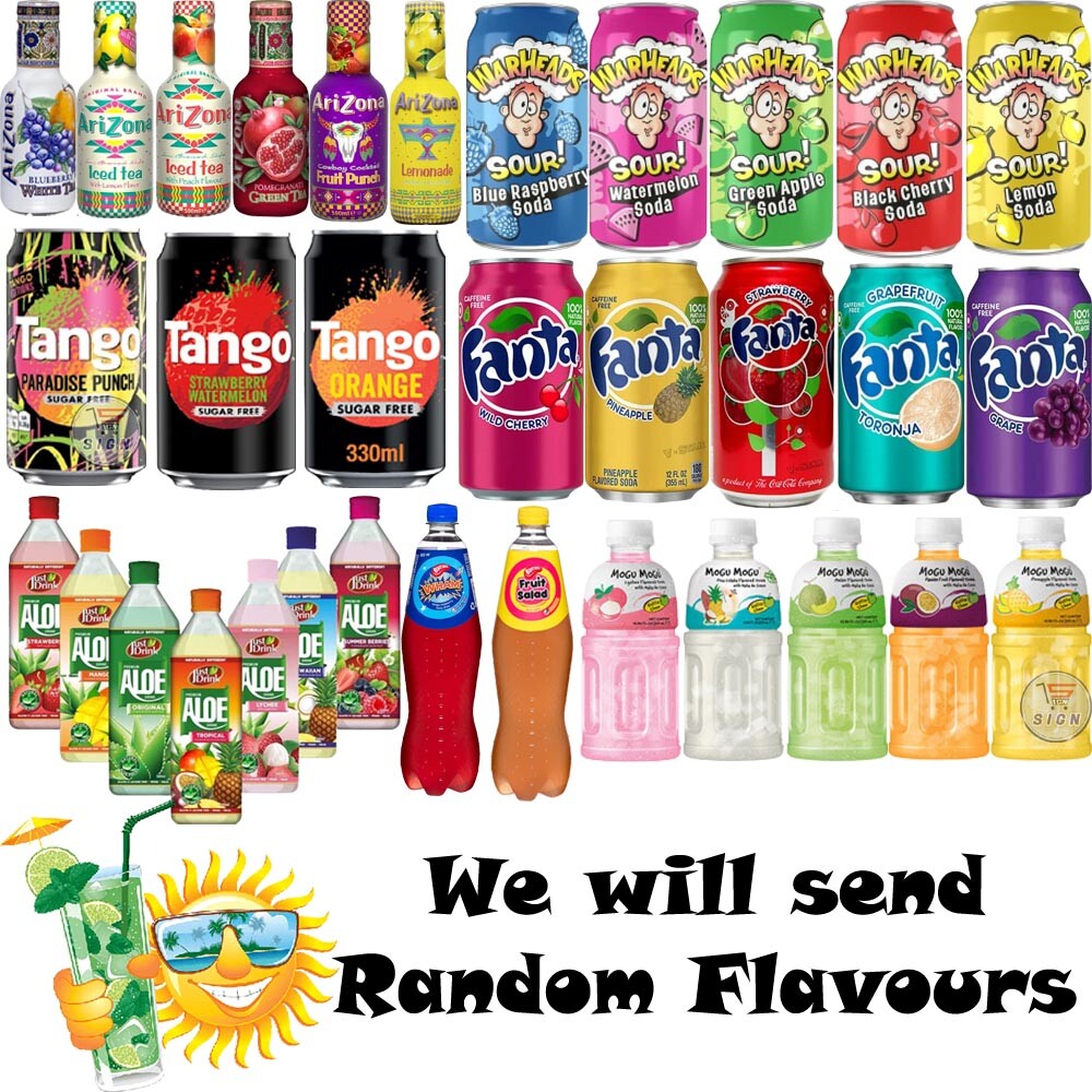 Summer Soft Drink Collection |Warheads,Fanta,Mogu Mogu,Arizona,Tango ...