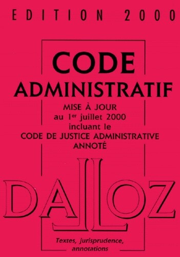Mise a jour du code administratif, edition septembre 2000, Collectif | eBay
