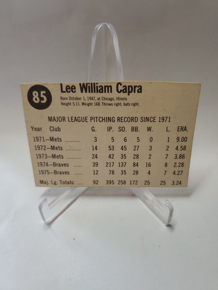 #1330 1976 HOSTESS MLB Baseball #85 BUZZ CAPRA | eBay