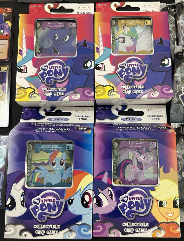 My Little Pony CCG Lot: 4 Different Decks; 12 Packs Crystal Games ...