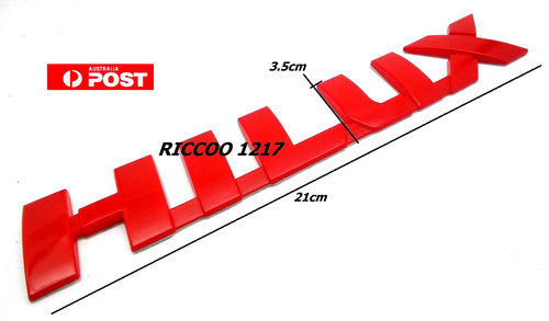 Rear badge for Hilux 4WD gloss red 21 x 3.5cm ABS new Hilux 2015 | eBay ...