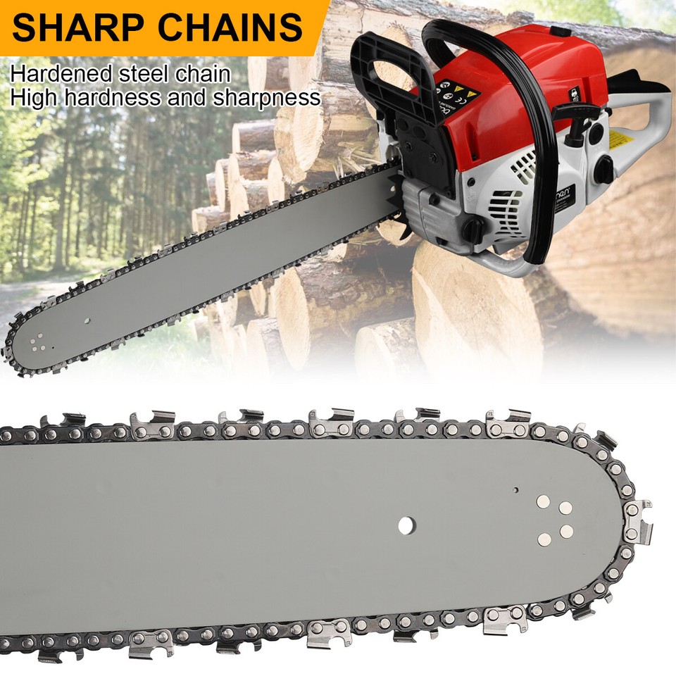 52CC 20" Gasoline Powered Chainsaw Wood Cutting Engine Gas Crankcase ...