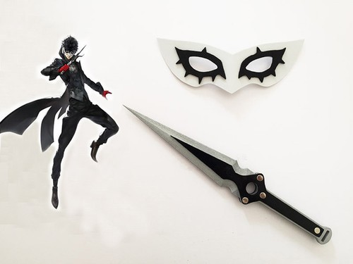 Persona 5 Joker Kurusu Akira Maske Mask Dolch dagger Cosplay Costume ...