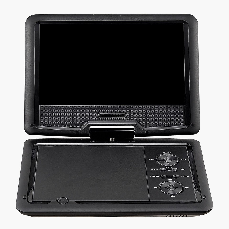 Portable DVD Player 10.1 inch HD Swivel Display Screen 4 Hours Built-in ...