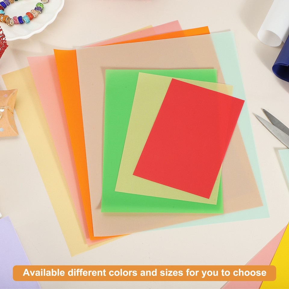 Colored Vellum Paper, 50 Sheet Orange 5.9" x 8.3" Printable Vellum ...