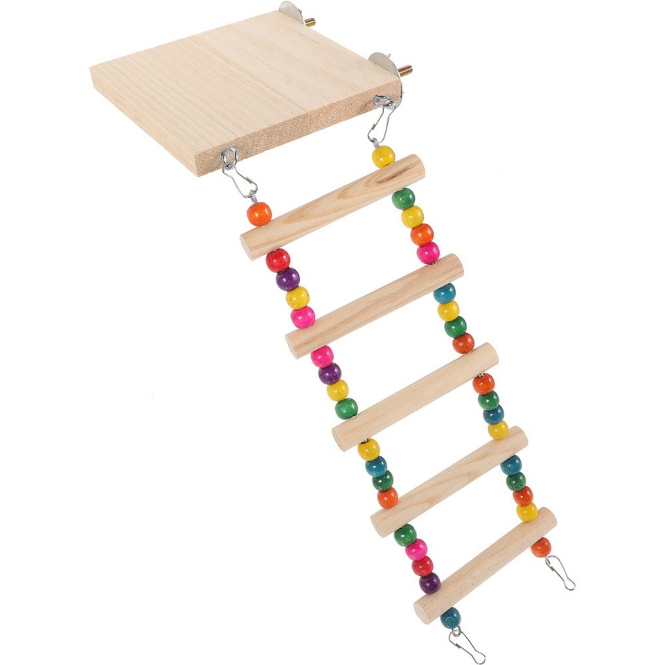 Wooden Parrot Step Ladder Toy Climbing Platform for Pet Training | eBay ...