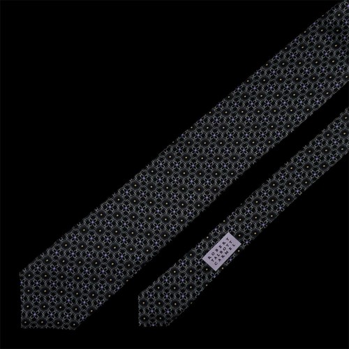 Robert Talbott Carmel Black Fancy Geometric Floral Pattern Classic Silk Tie | eBay