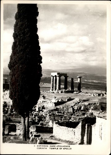 RPPC Temple of Apollo Corinth Greece vintage postcard s817 | eBay