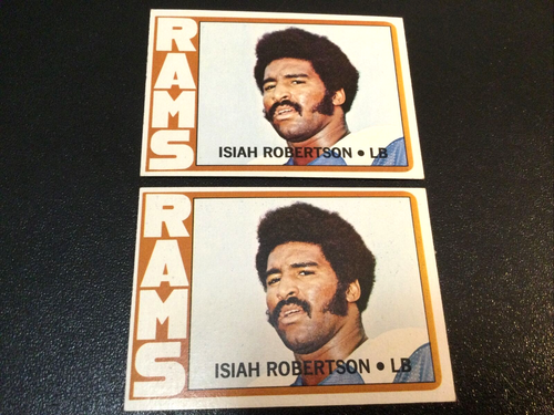 Lot (2) 1972 Topps #215 Isiah Robertson RCs, EXMT, RAMS | eBay