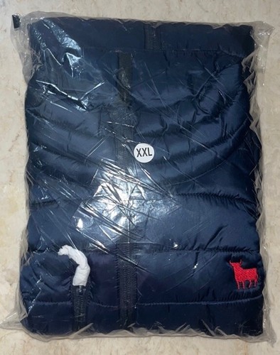 Mens Navy Blue & Red Nordstrom Rack Bull Logo Black Hound Sports Puffer ...