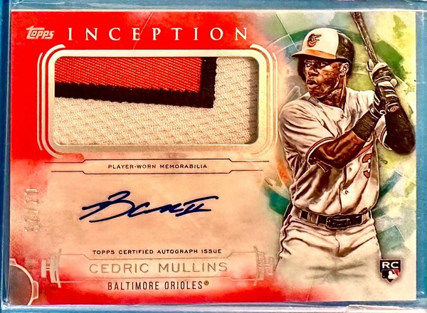 2019 Topps Inception - Inception Autograph Patch Red #IAP-CM Cedric ...