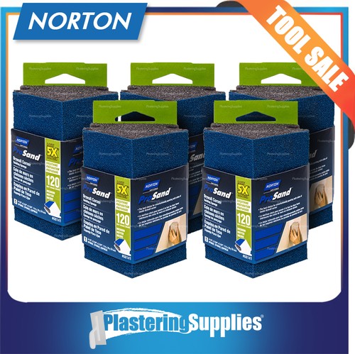 Norton Corner Sanding Sponge 120 Grit ProSand 5 PACK 68141 | eBay Australia
