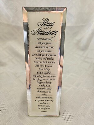 Happy Anniversary Stand up Plaque or hang beautiful verse preowned | eBay