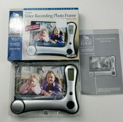 Journey's Edge Digital Voice Recording Photo Frame With Built In Clock ...